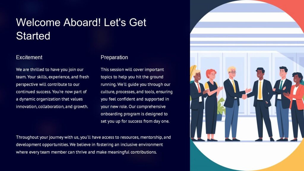 New Employee Welcoming PowerPoint Template : 100% Editable PPTx