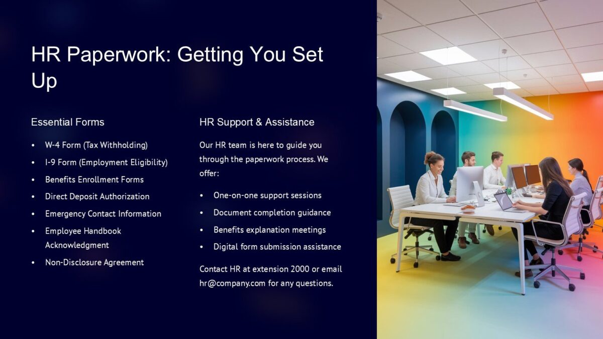 New Employee Welcoming PowerPoint Template : 100% Editable PPTx