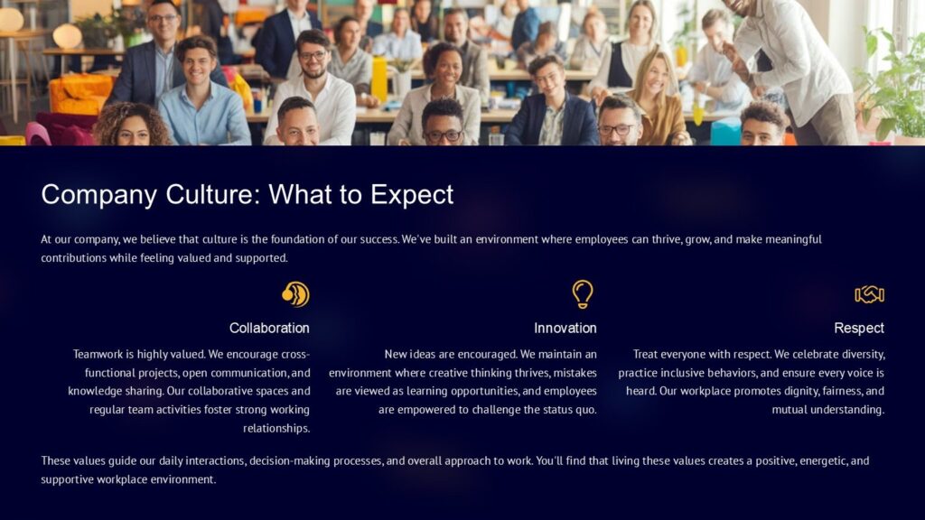 New Employee Welcoming PowerPoint Template : 100% Editable PPTx