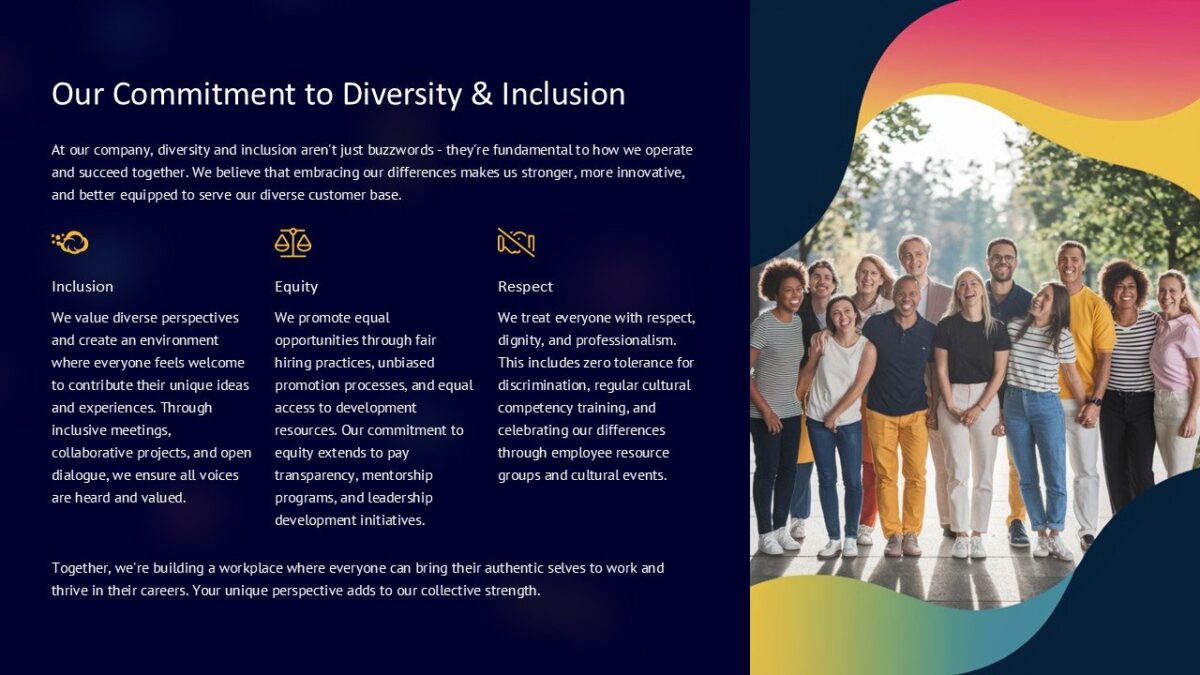 Our Commitment to Diversity & Inclusion PowerPoint Presentation - PPTUniverse