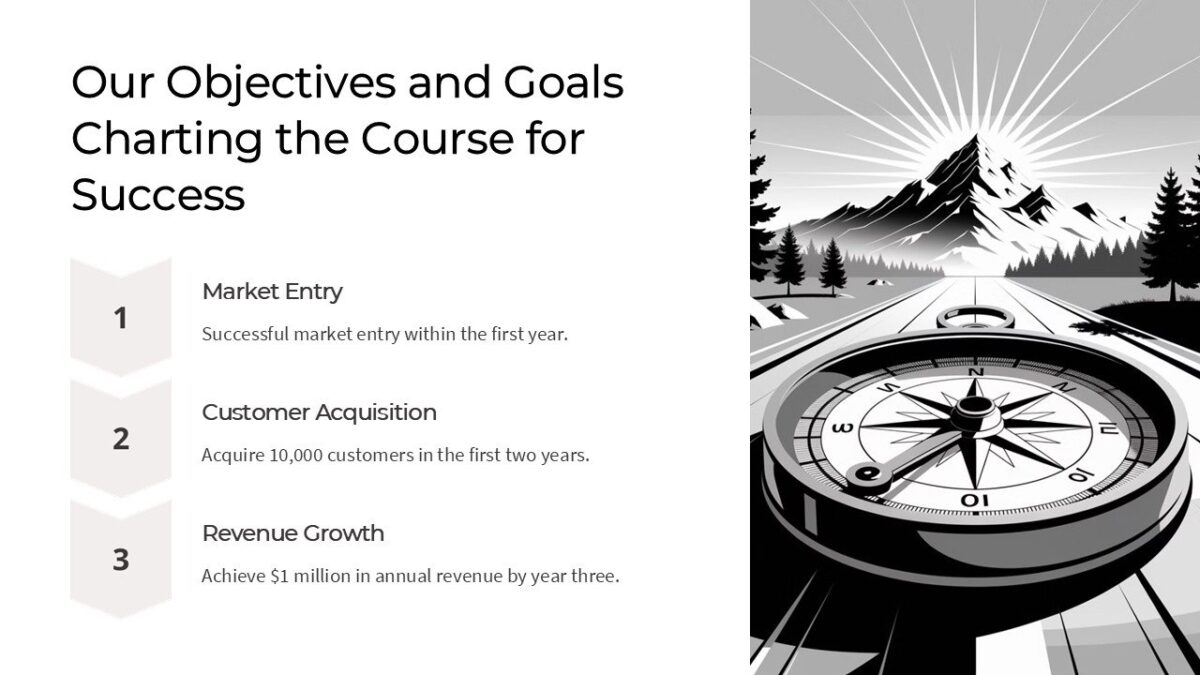 Our Objectives and Goals Charting the Course for Success PowerPoint ...