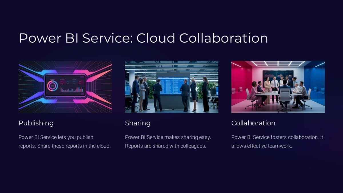 Power BI Transforming Data into Actionable Insights PowerPoint Template : 100% Editable PPTx