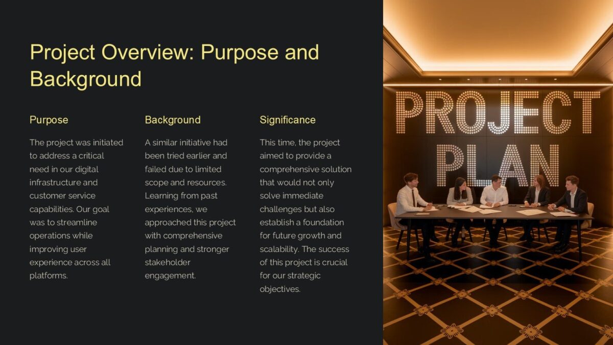 Project Completion A Comprehensive Review PowerPoint Template : 100% ...