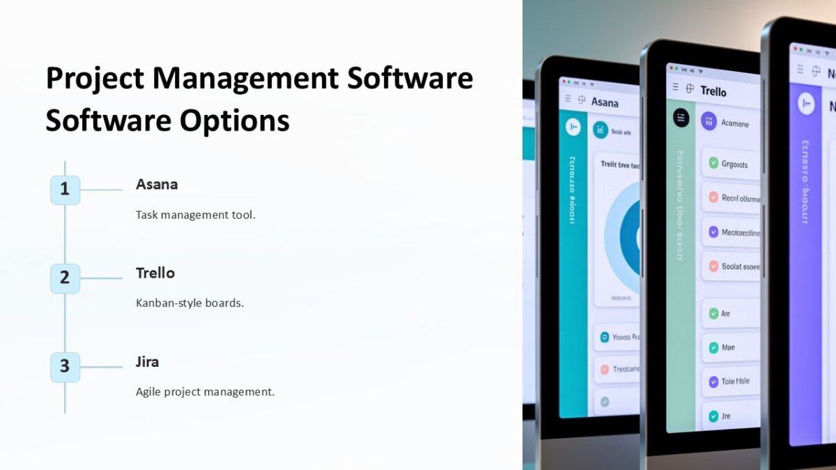 Project Management Software Options PowerPoint Presentation : 100% ...