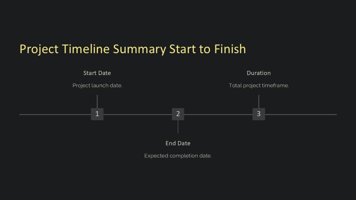 Project Timeline Summary Start to Finish PowerPoint Presentation : 100% ...
