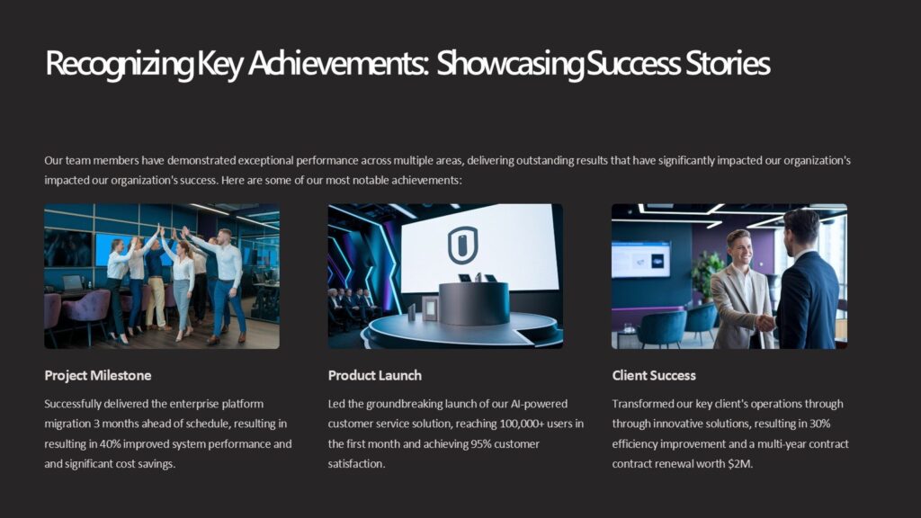 Recognizing Excellence Celebrating Top Performers PowerPoint Template ...