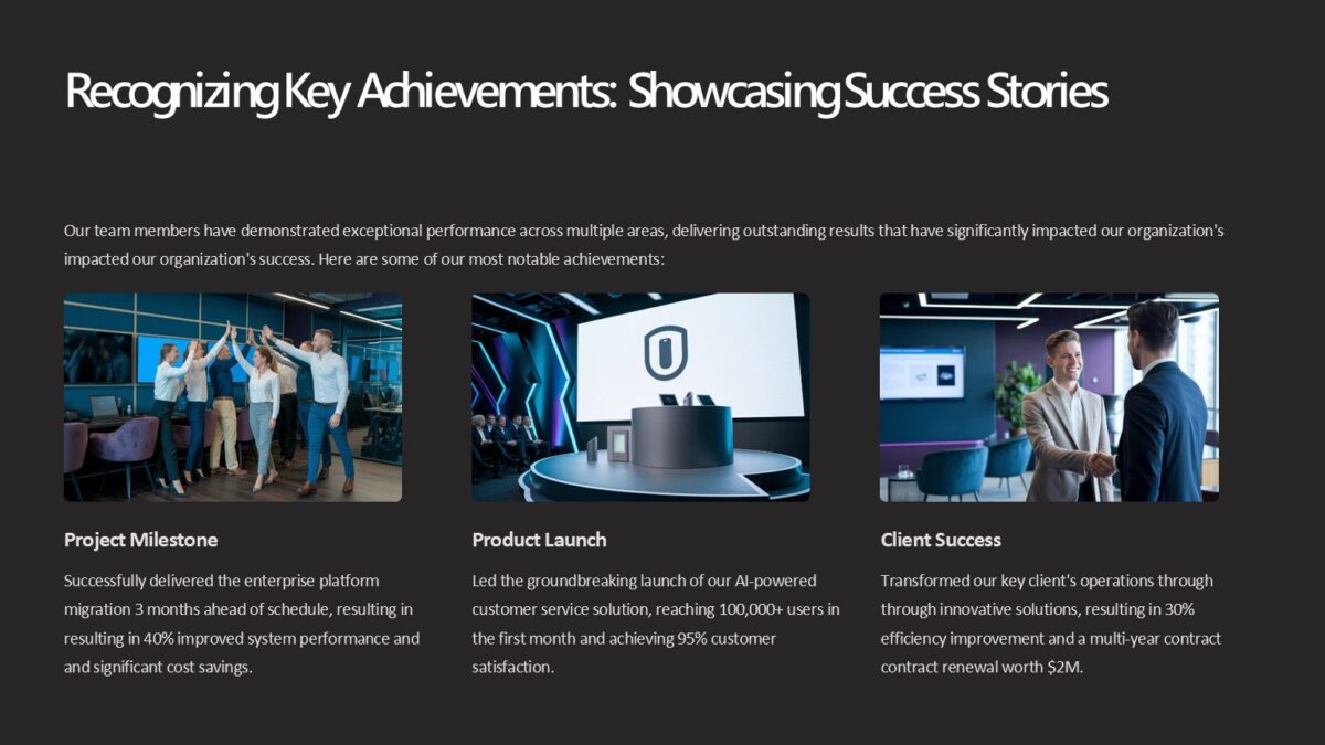 Recognizing Excellence Celebrating Top Performers PowerPoint Template ...