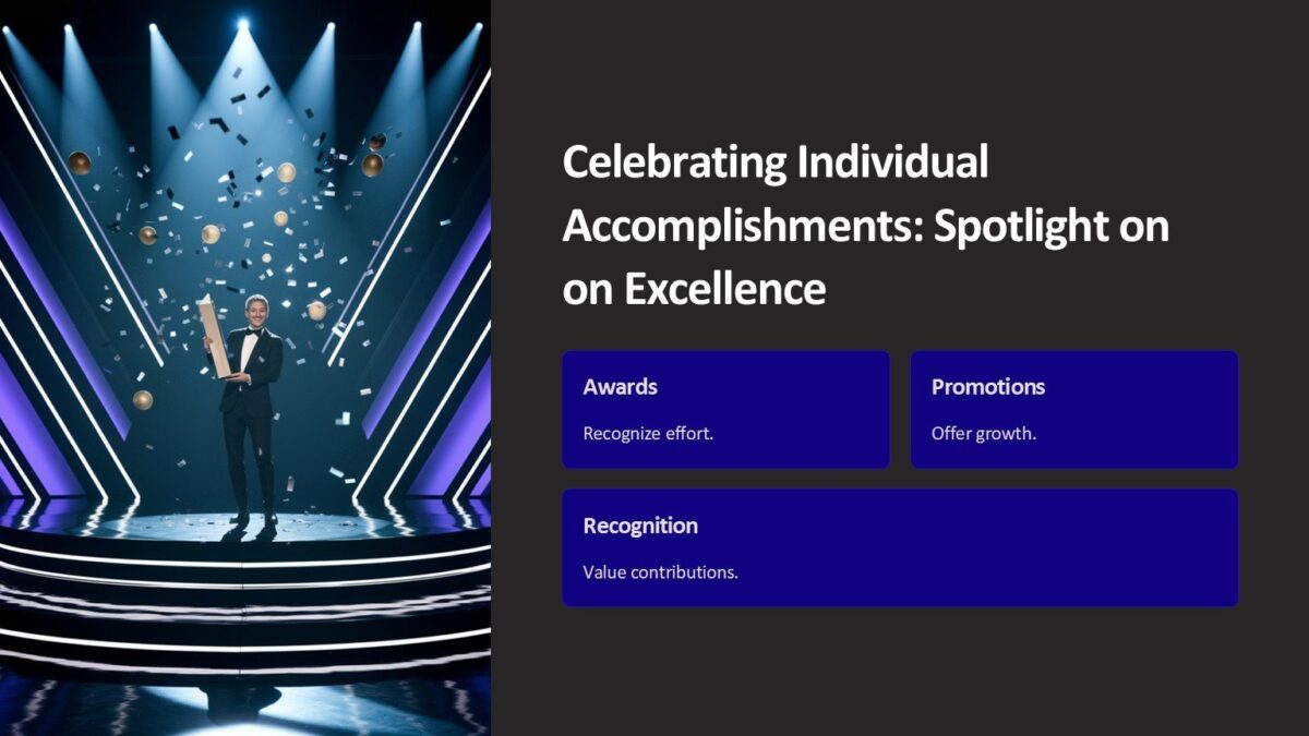 Recognizing Excellence Celebrating Top Performers PowerPoint Template ...