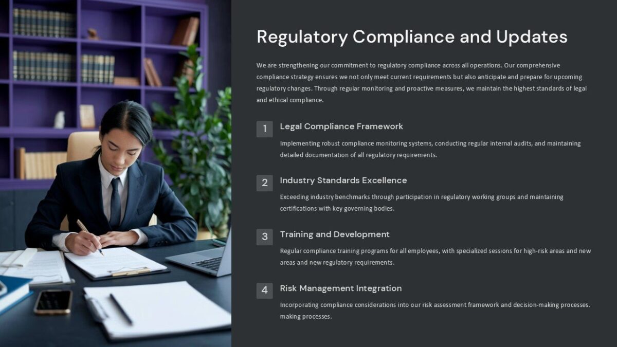 Regulatory Compliance and Updates PowerPoint Presentation : 100% ...