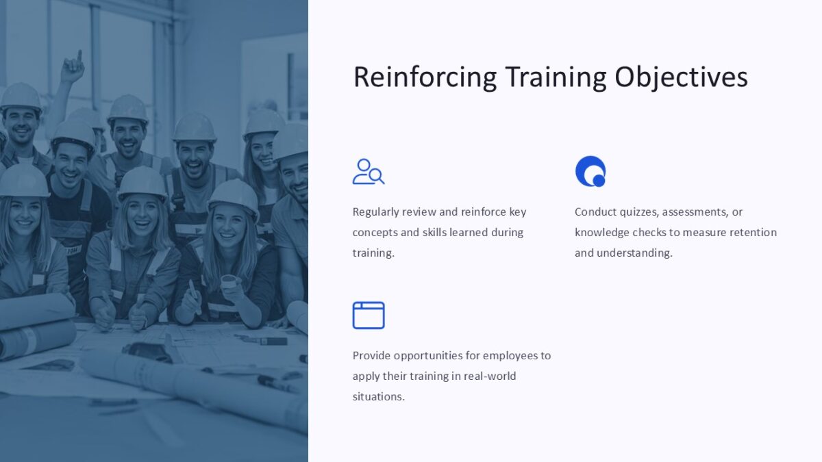 Reinforcing Training Objectives PowerPoint Presentation : 100% Editable PPTx