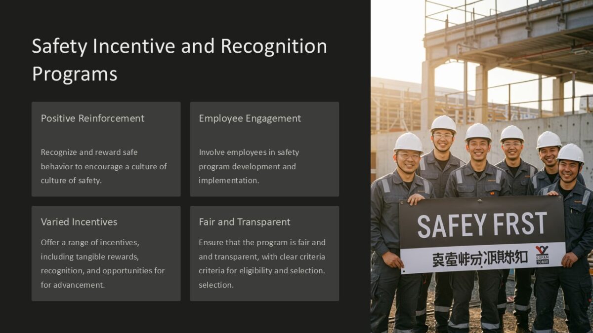 Safety Incentive and Recognition Programs PowerPoint Presentation : 100 ...