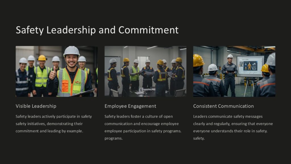 Safety Leadership and Commitment PowerPoint Presentation : 100% ...