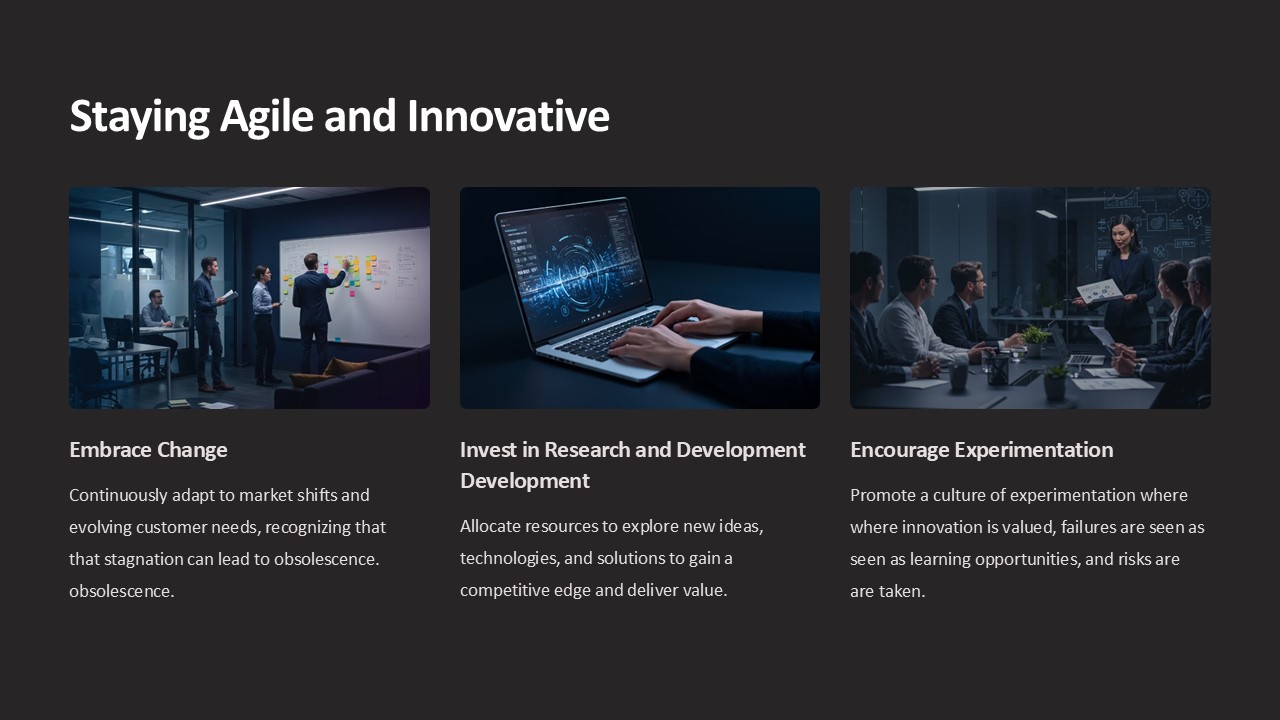 Staying Agile and Innovative PowerPoint Presentation : 100% Editable PPTx