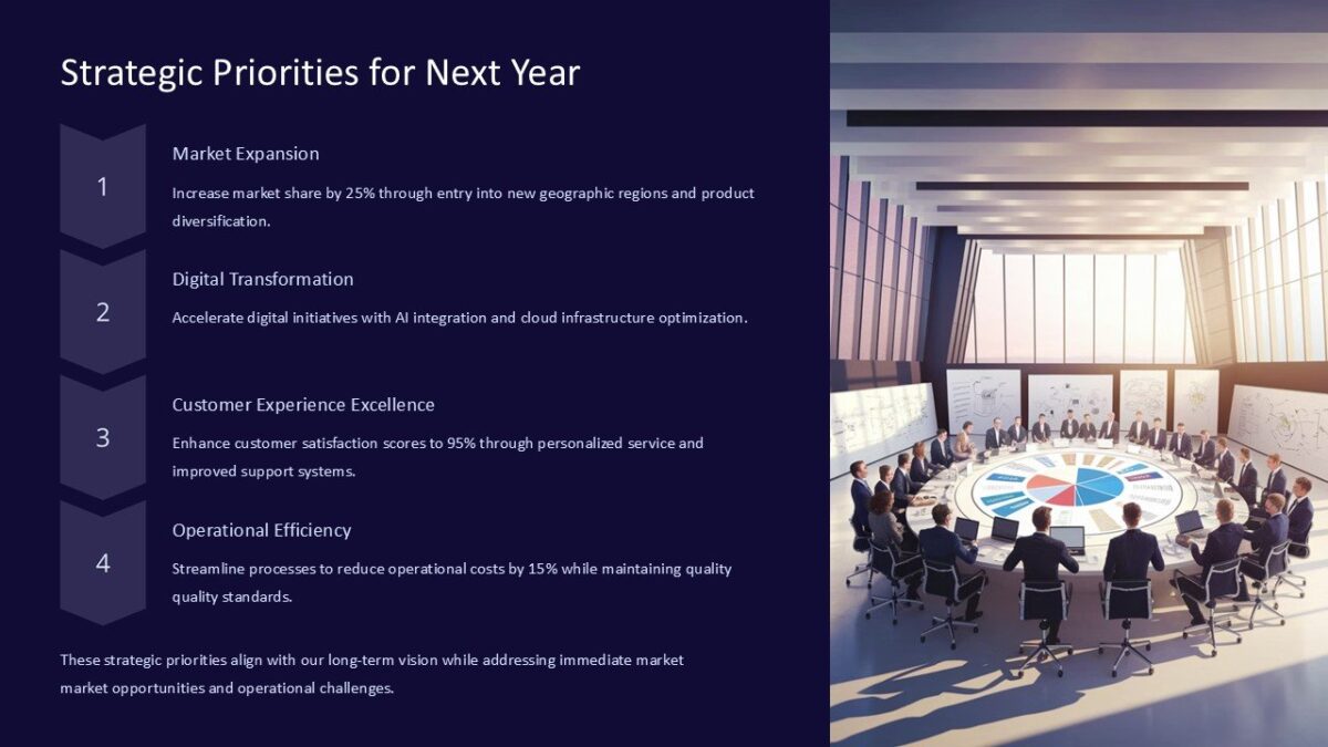 Strategic Priorities for Next Year PowerPoint Presentation : 100% ...