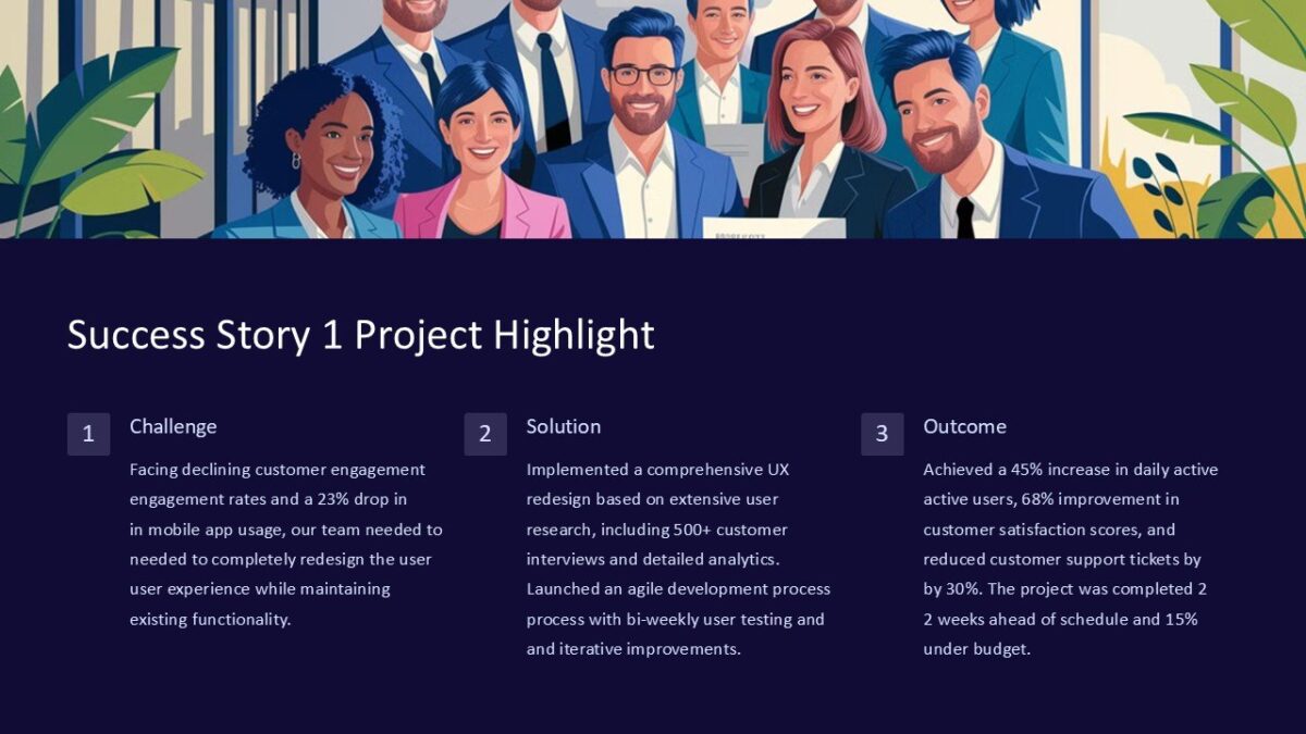 Success Story 1 Project Highlight PowerPoint Presentation : 100% ...