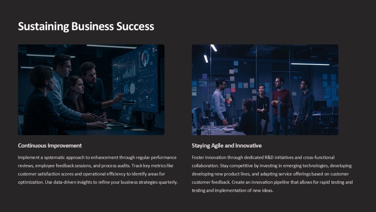 Sustaining Business Success PowerPoint Presentation : 100% Editable PPTx
