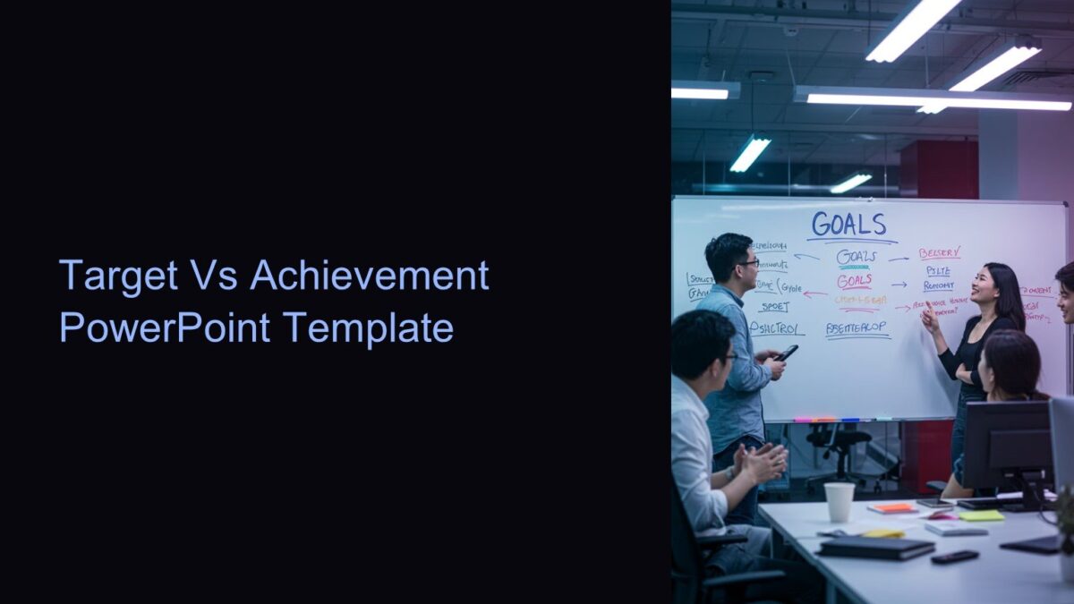 Target Vs Achievement PowerPoint Template - PPTUniverse