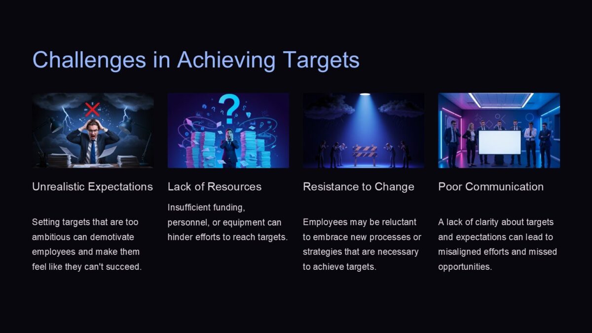 Target Vs Achievement PowerPoint Template - PPTUniverse