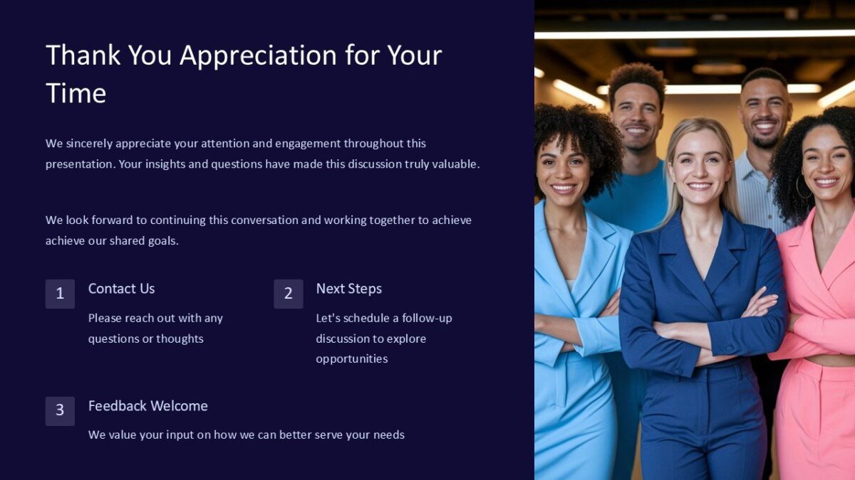 Thank You Appreciation for Your Time PowerPoint Presentation : 100% ...