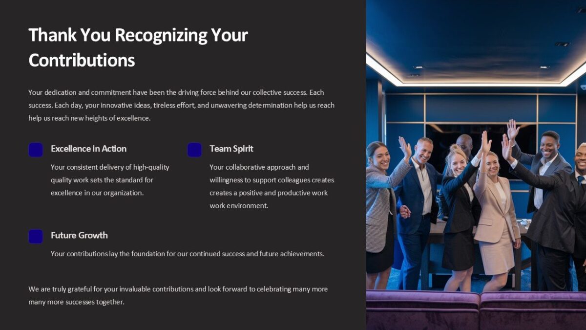 Thank You Recognizing Your Contributions PowerPoint Presentation : 100% Editable PPTx