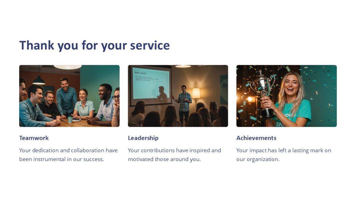 Thank you for your service PowerPoint Presentation : 100% Editable PPTx