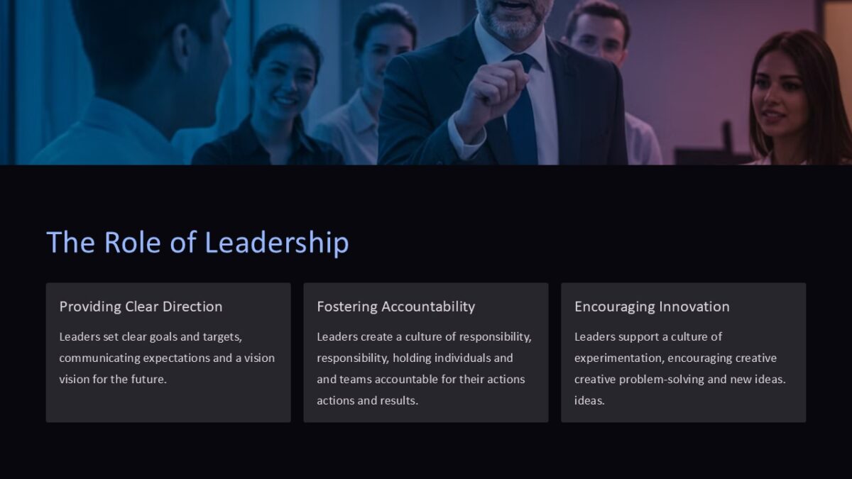 The Role of Leadership PowerPoint Presentation - PPTUniverse