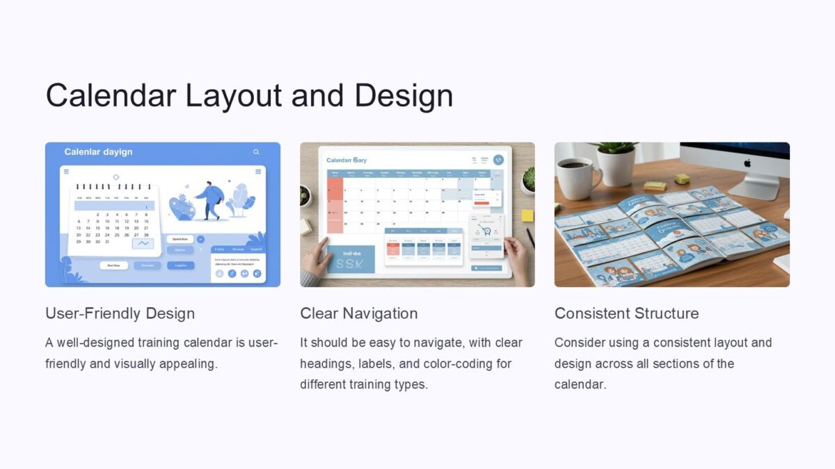 Training Calendar PowerPoint Template : 100% Editable PPTx