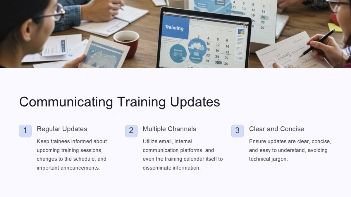Training Calendar PowerPoint Template : 100% Editable PPTx