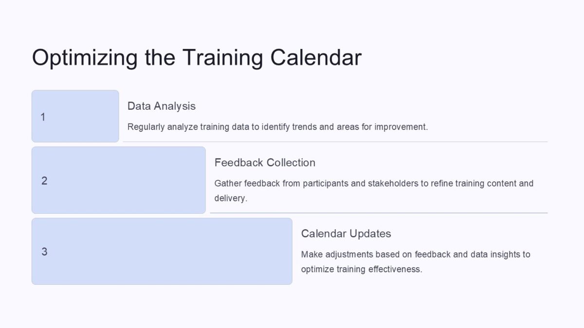 Training Calendar PowerPoint Template : 100% Editable PPTx