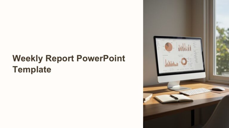 Weekly Report PowerPoint Template : 100% Editable PPTx