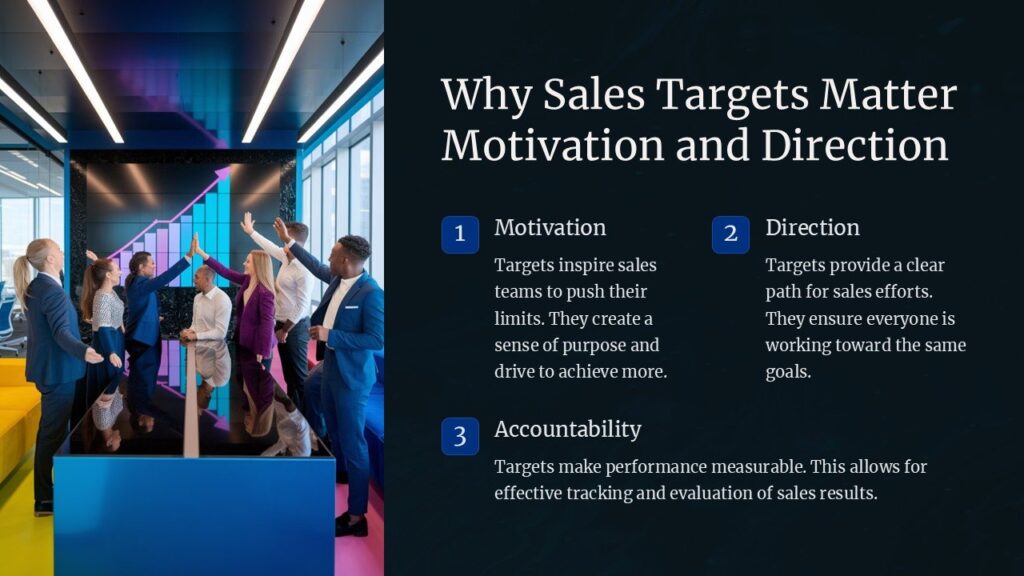 Why Sales Targets Matter Motivation and Direction PowerPoint ...