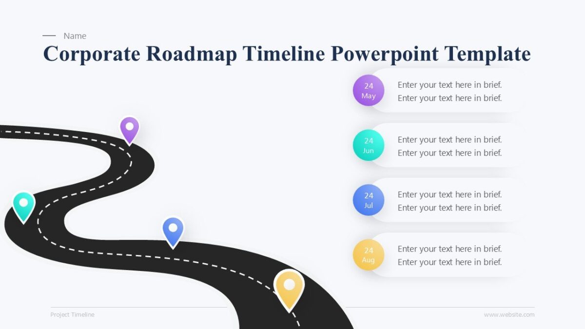 Corporate Roadmap Timeline Powerpoint Template - PPTUniverse