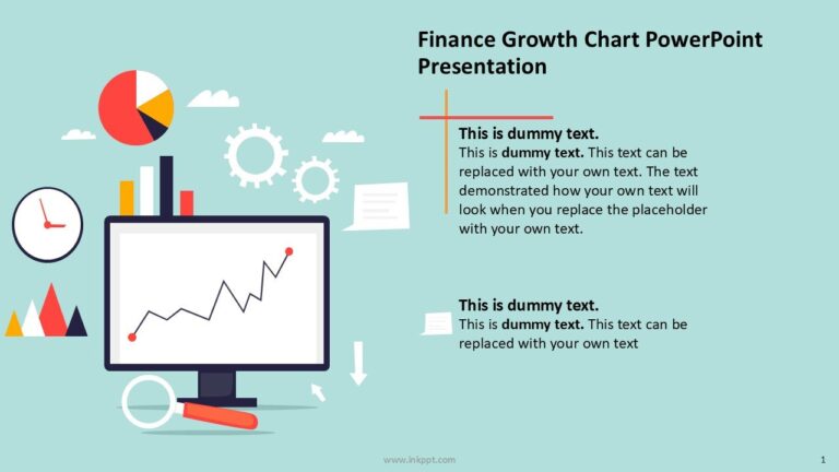 Finance Growth Chart PowerPoint Presentation : 100% Editable PPTx