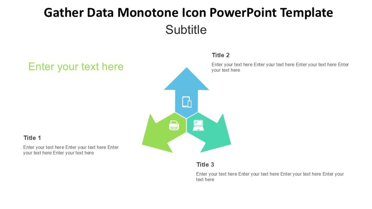 Gather Data Monotone Icon PowerPoint Template - PPTUniverse