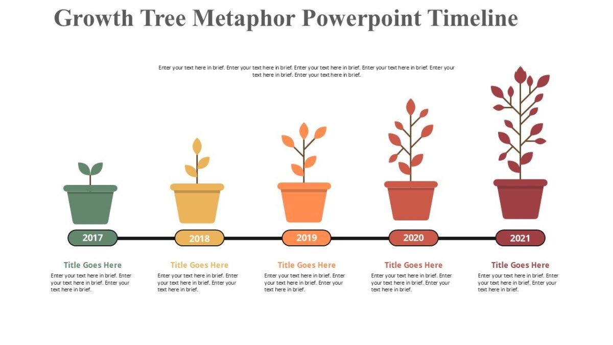 Growth Tree Metaphor Powerpoint Timeline - PPTUniverse