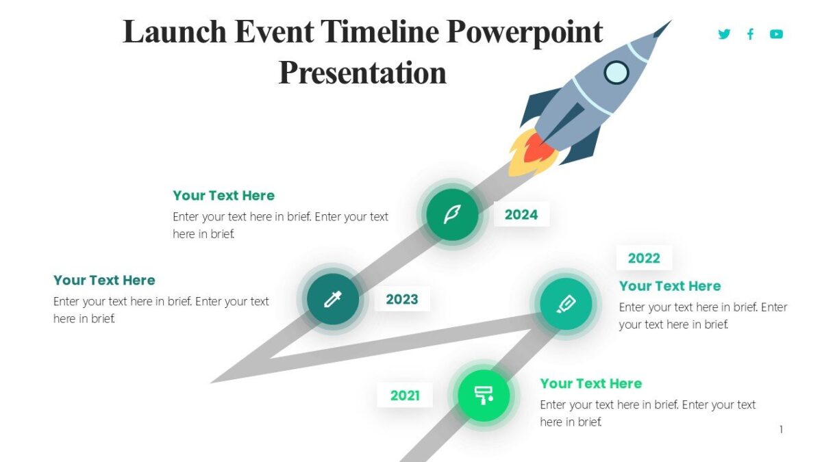 Launch Event Timeline Powerpoint Presentation : 100% Editable PPTx