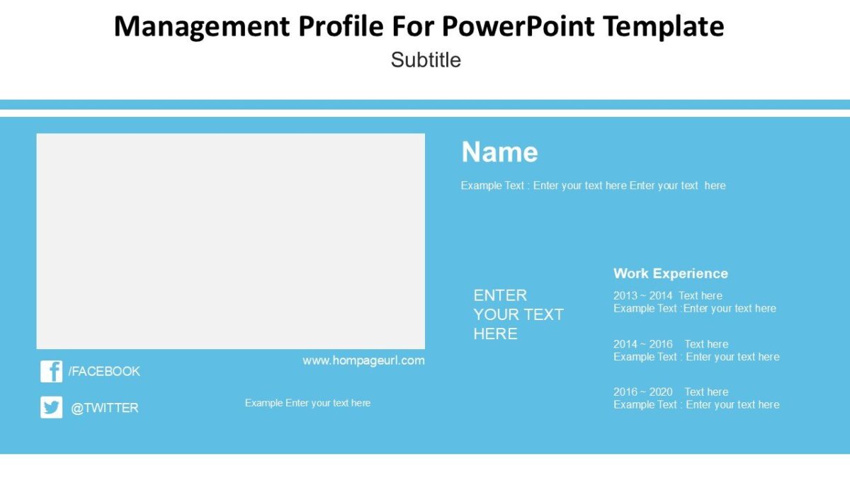 Management Profile For PowerPoint Template : 100% Editable PPTx