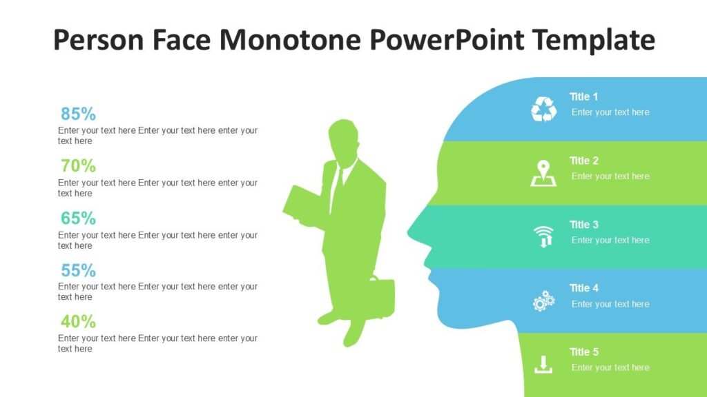 Person Face Monotone PowerPoint Template - PPTUniverse