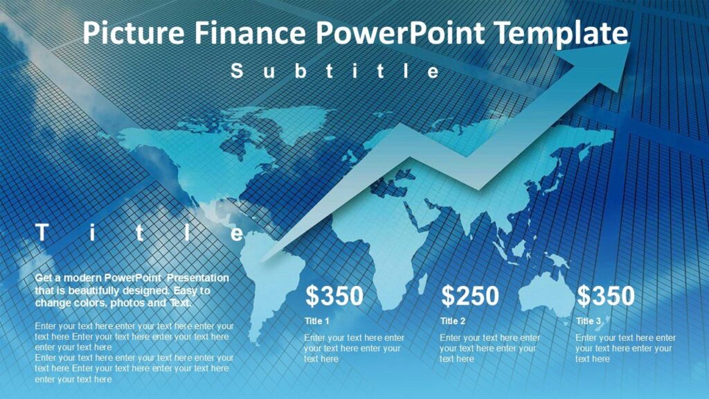 Picture Finance PowerPoint Template : 100% Editable PPTx