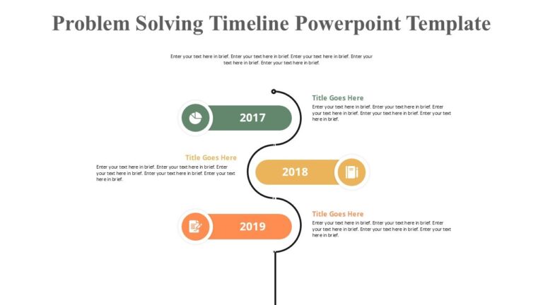 Problem Solving Timeline Powerpoint Template : 100% Editable PPTx