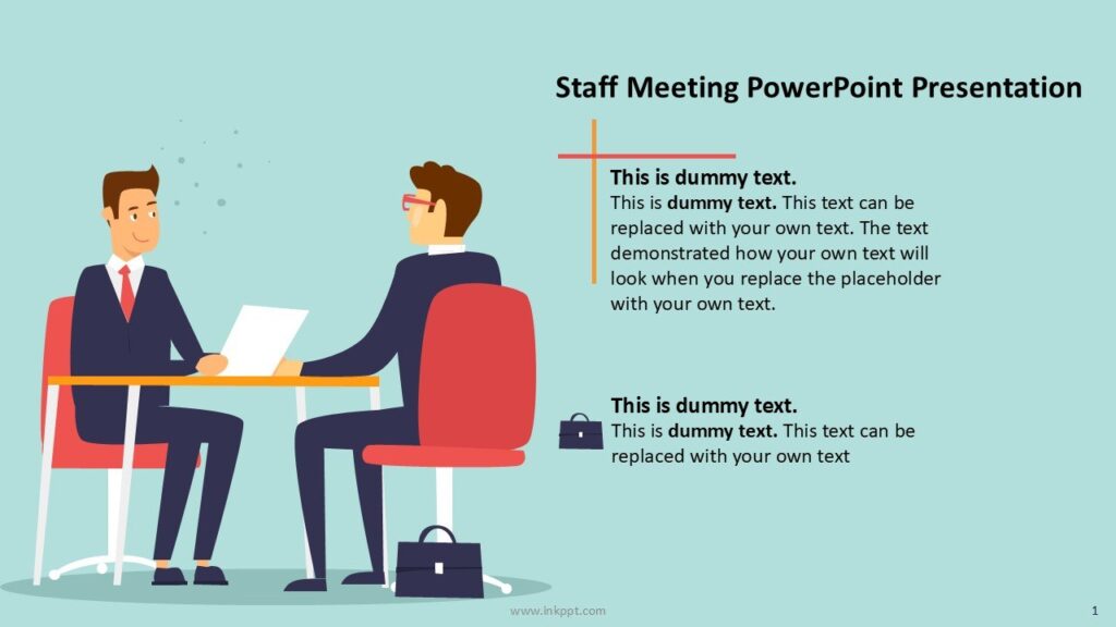 Staff Meeting PowerPoint Presentation : 100% Editable PPTx