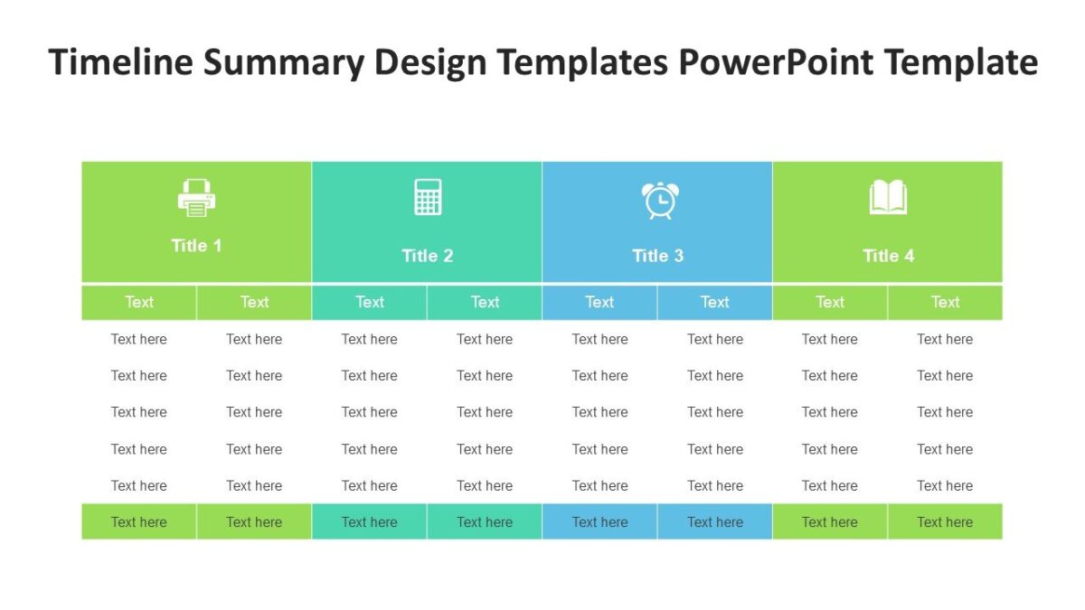 Timeline Summary Design Templates PowerPoint Template - PPTUniverse