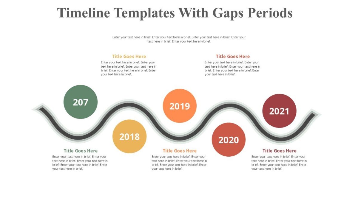 Timeline Templates With Gaps Periods : 100% Editable PPTx