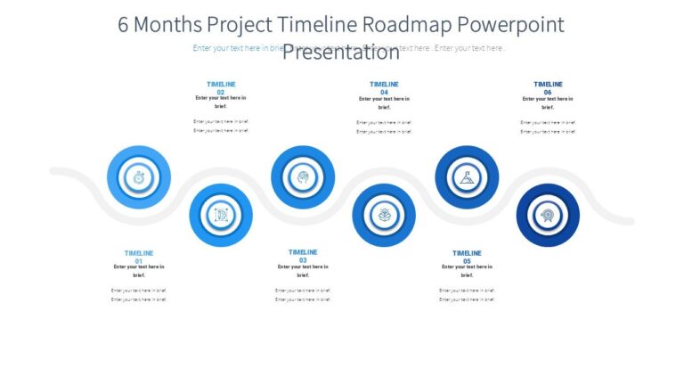 6 Months Project Timeline Roadmap Powerpoint Presentation - PPTUniverse