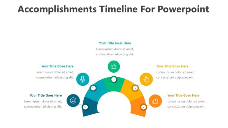 Accomplishments Timeline For Powerpoint : 100% Editable PPTx