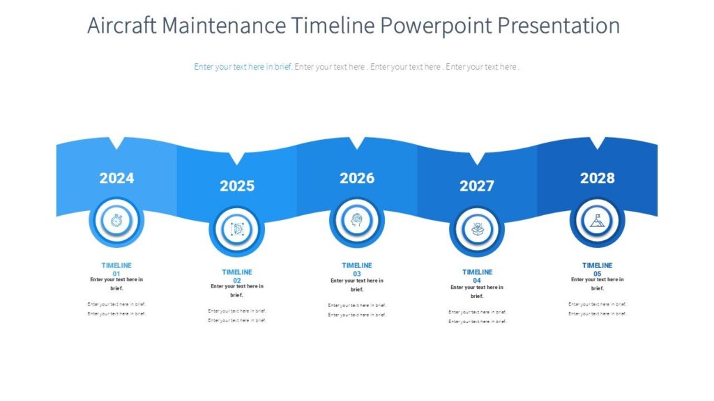 Aircraft Maintenance Timeline Powerpoint Presentation : 100% Editable PPTx