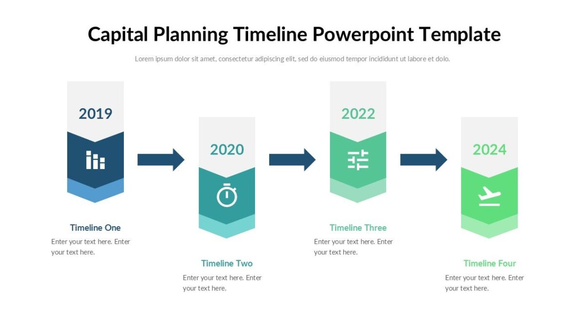 Capital Planning Timeline Powerpoint Template : 100% Editable PPTx
