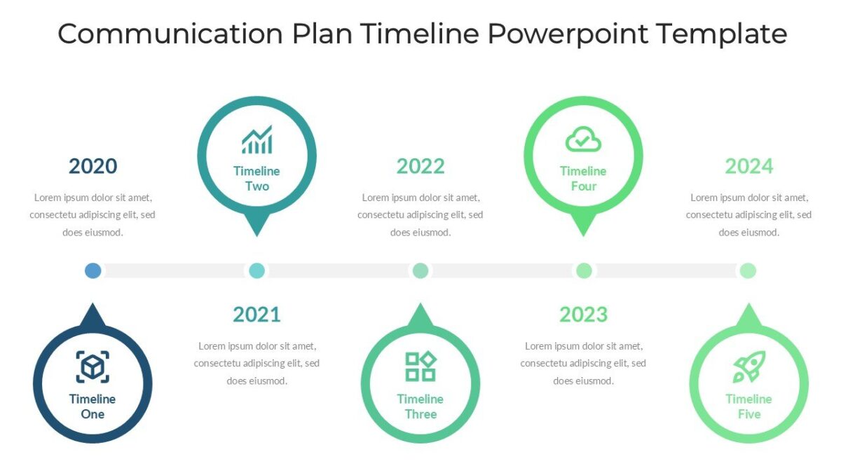Communication Plan Timeline Powerpoint Template - PPTUniverse