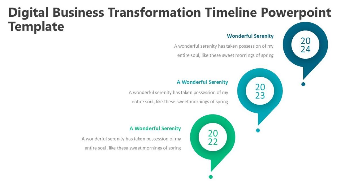 Digital Business Transformation Timeline Powerpoint Template - PPTUniverse
