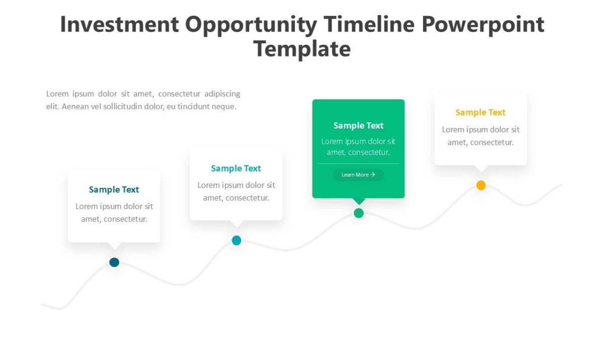 Investment Opportunity Timeline Powerpoint Template : 100% Editable PPTx